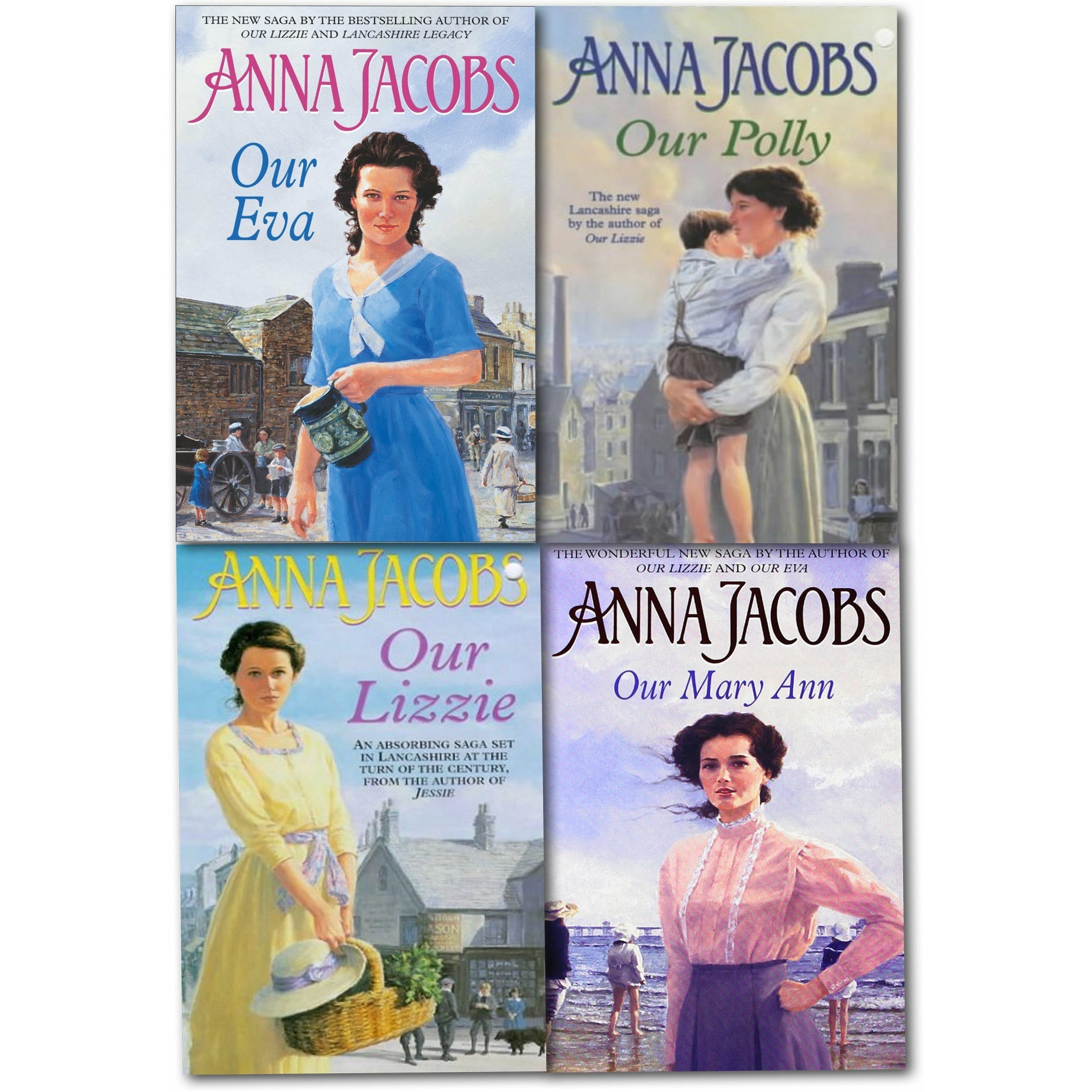 Anna Jacobs Collection 4 Books Set Our Lizzie Our Eva Our Polly Our ...