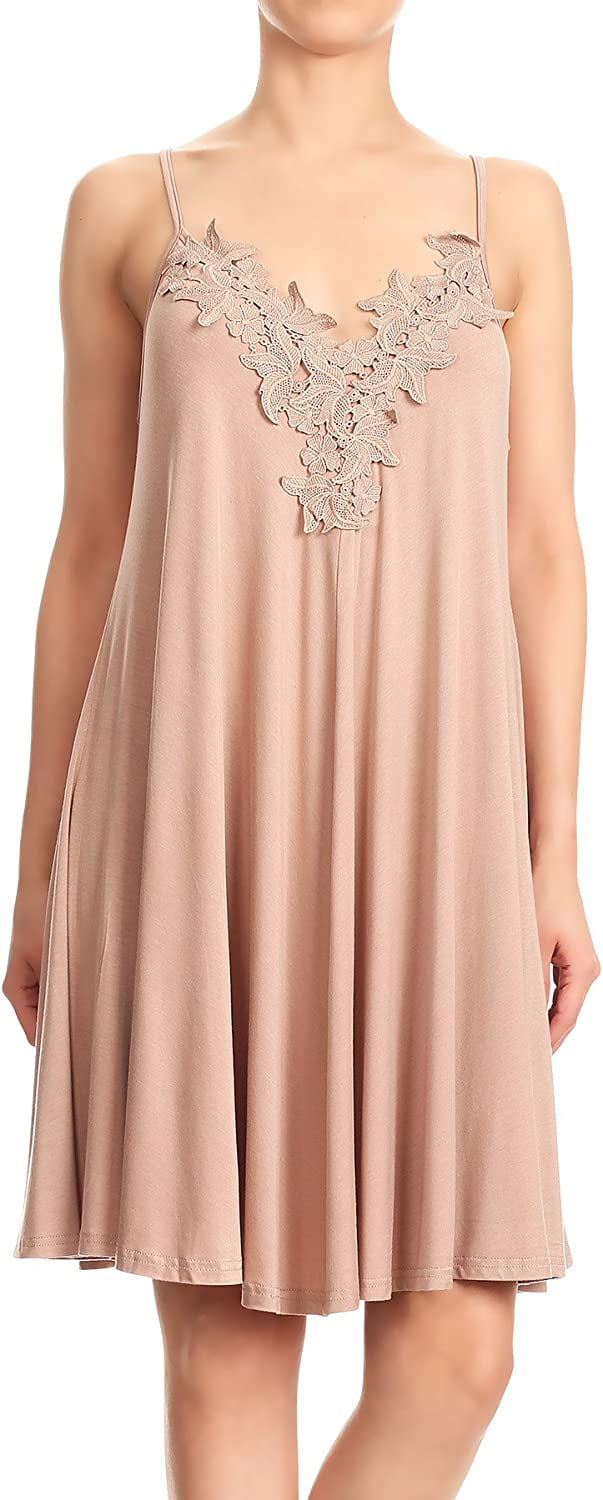 Anna-Kaci Womens Lace Flowy Embroidery Loose Applique Adjustable ...