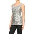 Anna Kaci Womens Sparkle And Shine Glitter Sequin Embellished Sleeveless