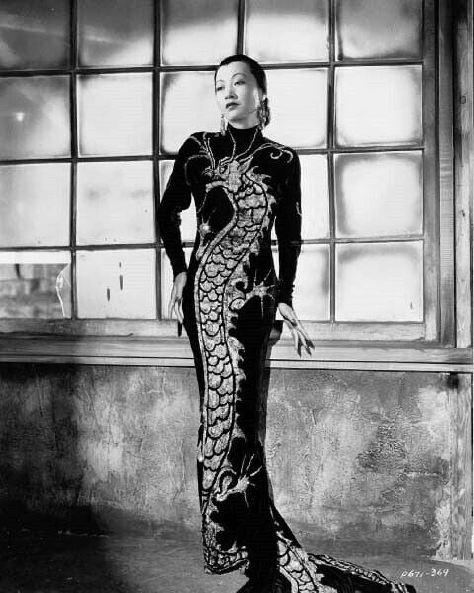 Anna Mae Wong wears Chinese dragon dress 1934 Limehouse Blues 8x10 inch ...