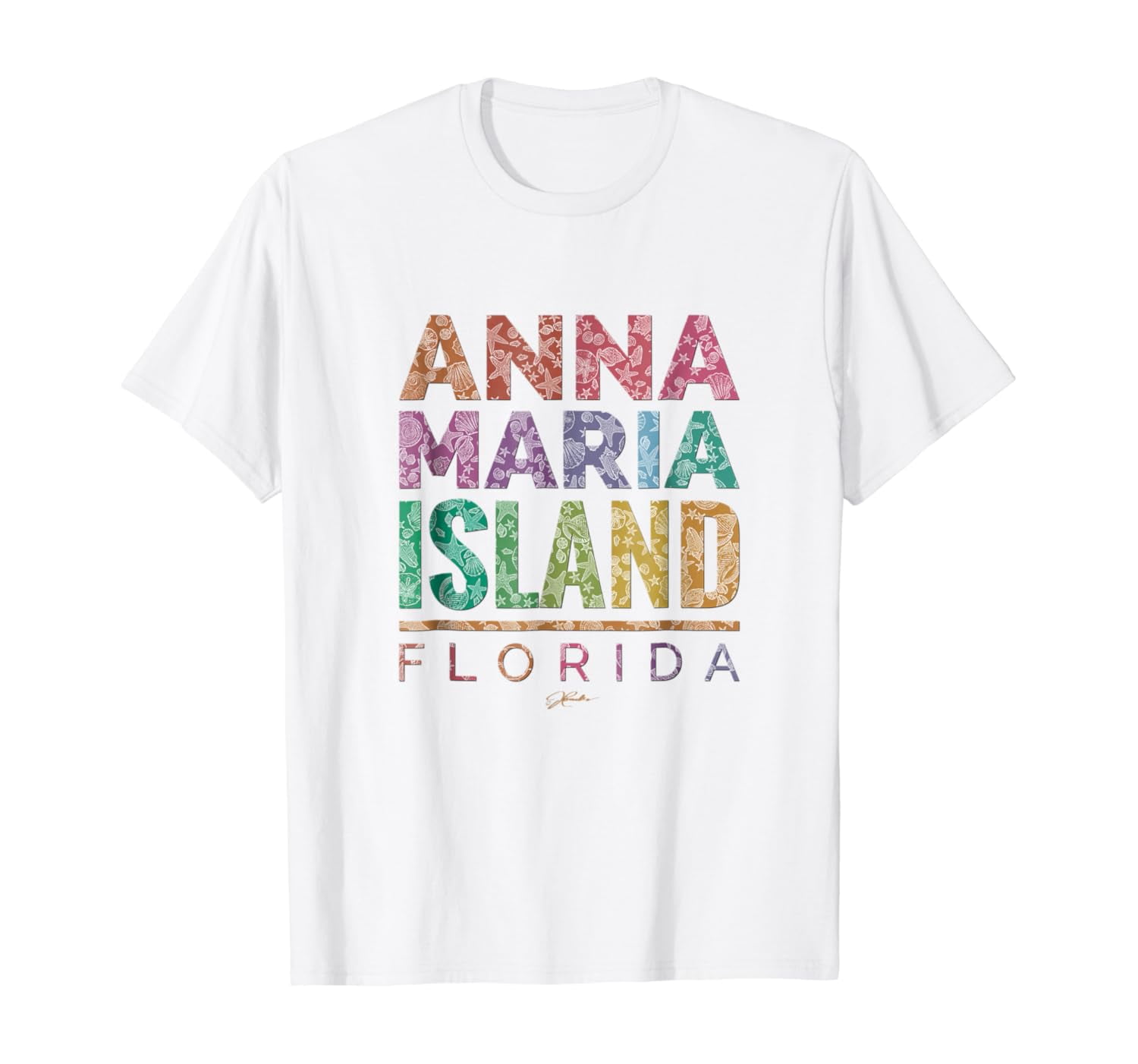 Anna Maria Island Florida Seashell Shadows Beach T-Shirt - Walmart.com