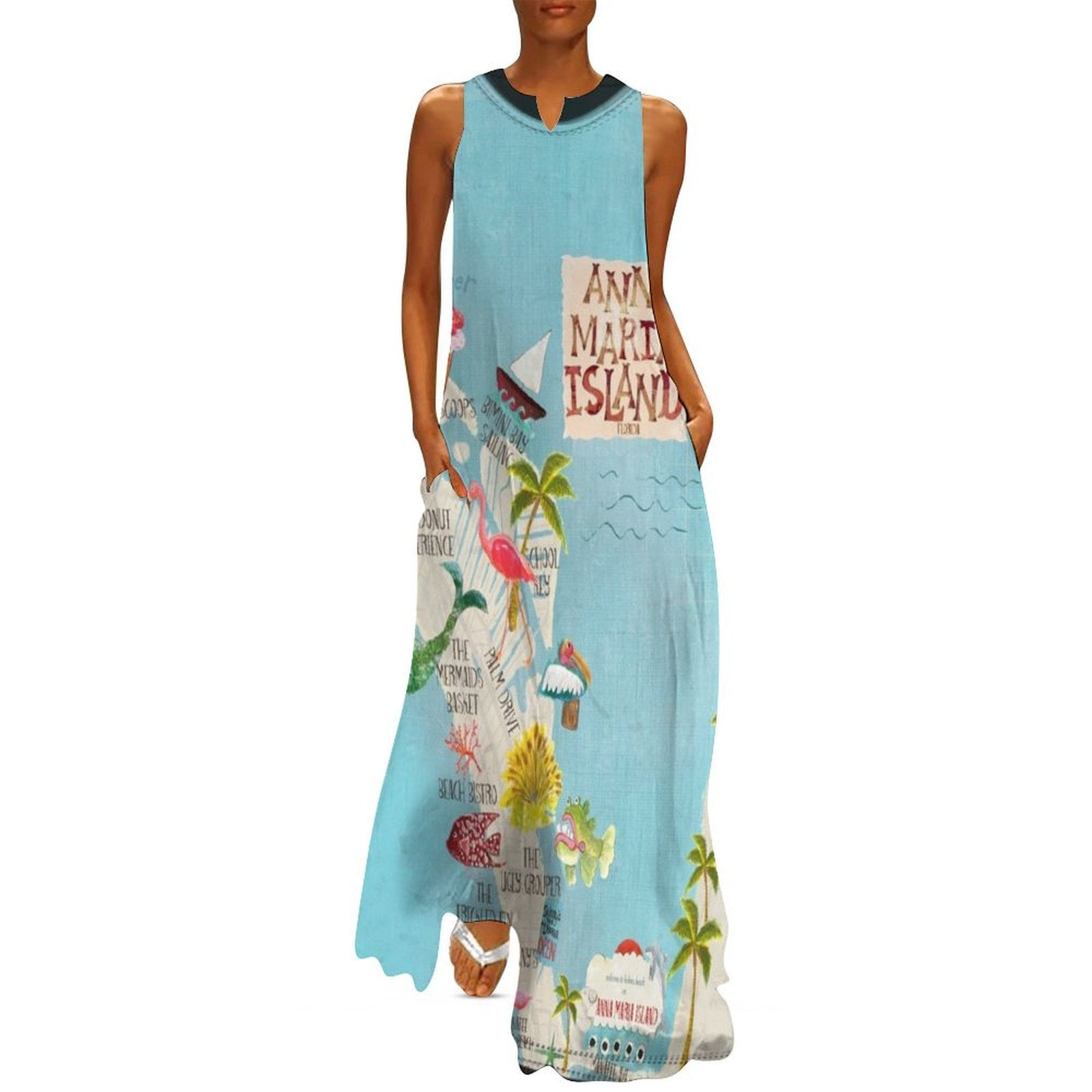 Anna Maria Island Florida//custom island map design and pattern Long ...