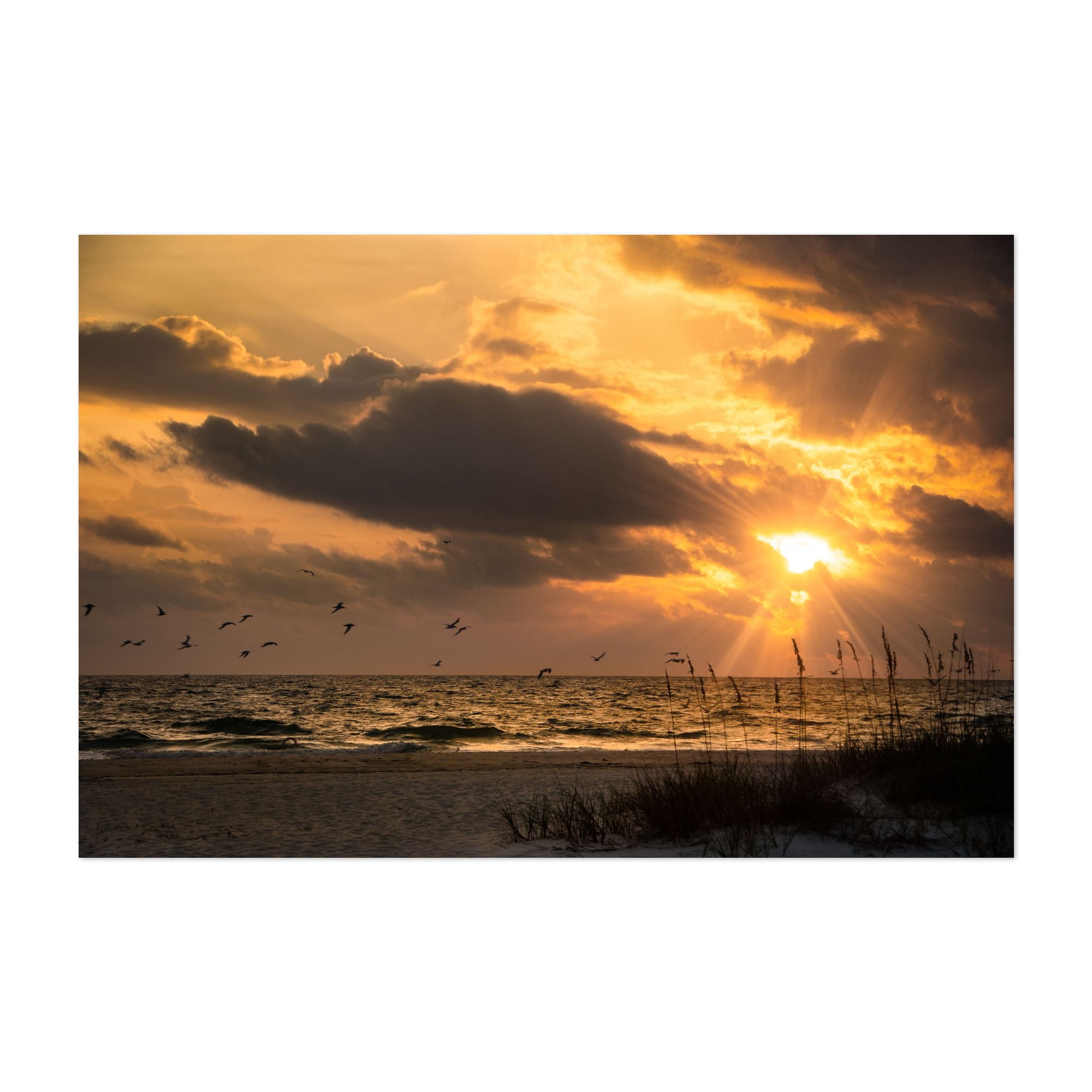 Anna Marie Island Cloudy Beach Sunset 1 Coastal Landscape Photo ...