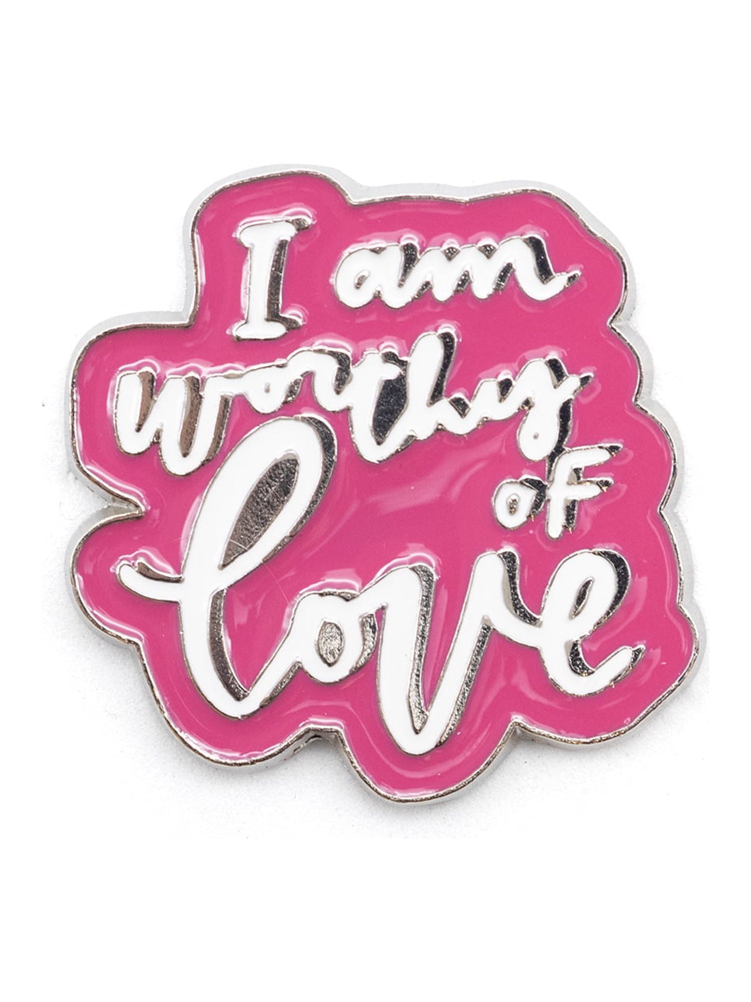 Anna Parade I am Worthy of Love Enamel Pride Pin, Color Pink - Walmart.com