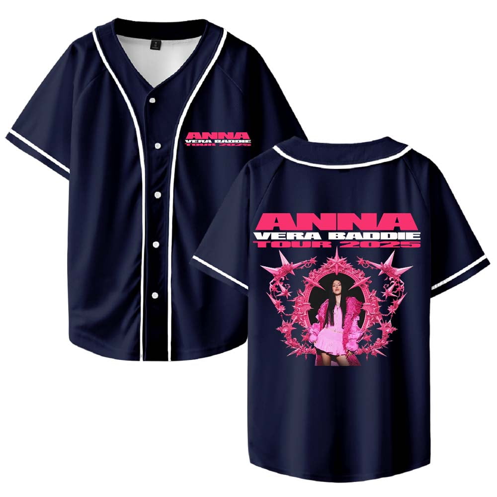 Anna Pepe Vera Baddie Tour 2025 Baseball Jersey Shirt V-Neck Women Men ...