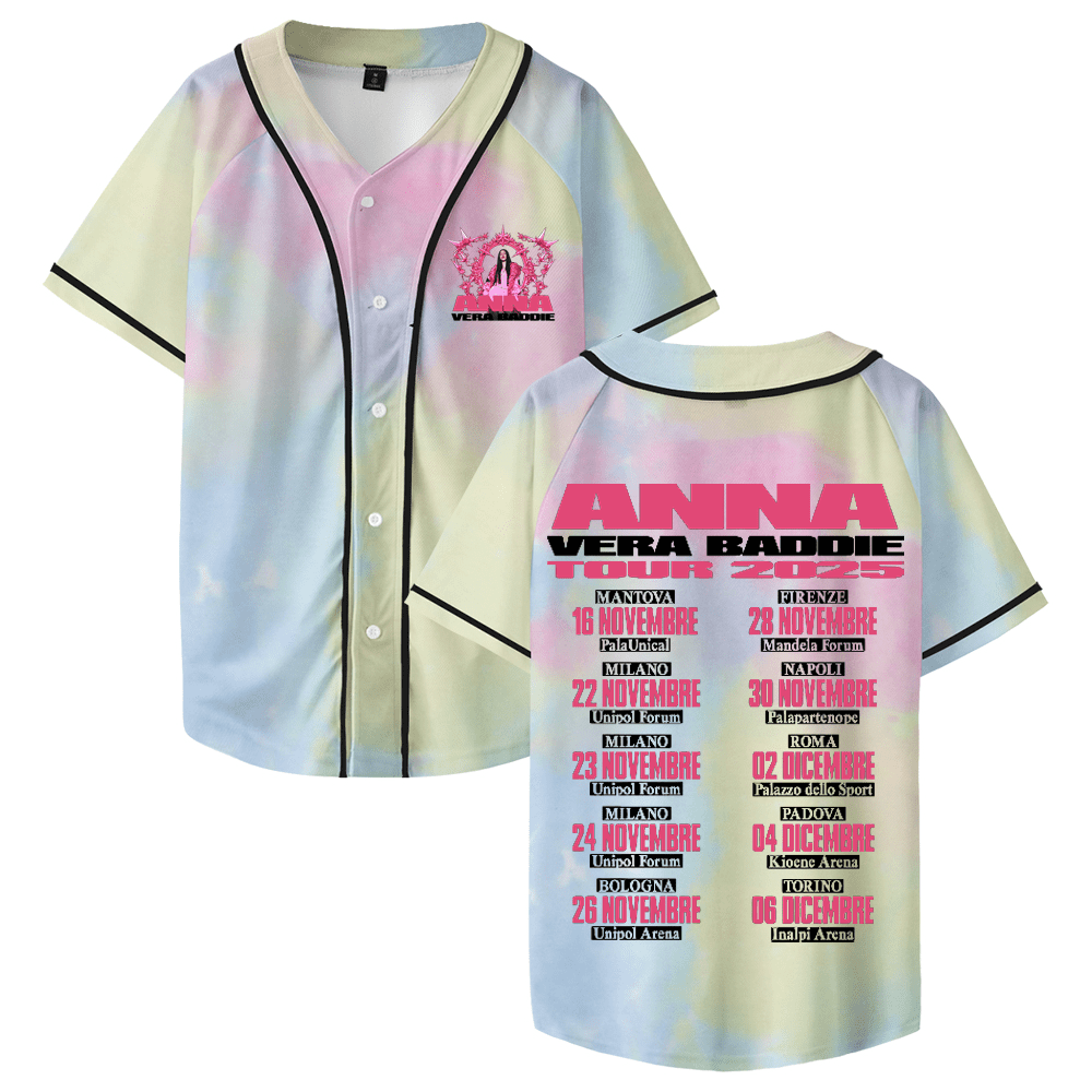 Anna Pepe Vera Baddie Tour 2025 Merch Baseball Jersey Man/Woman V-neck ...
