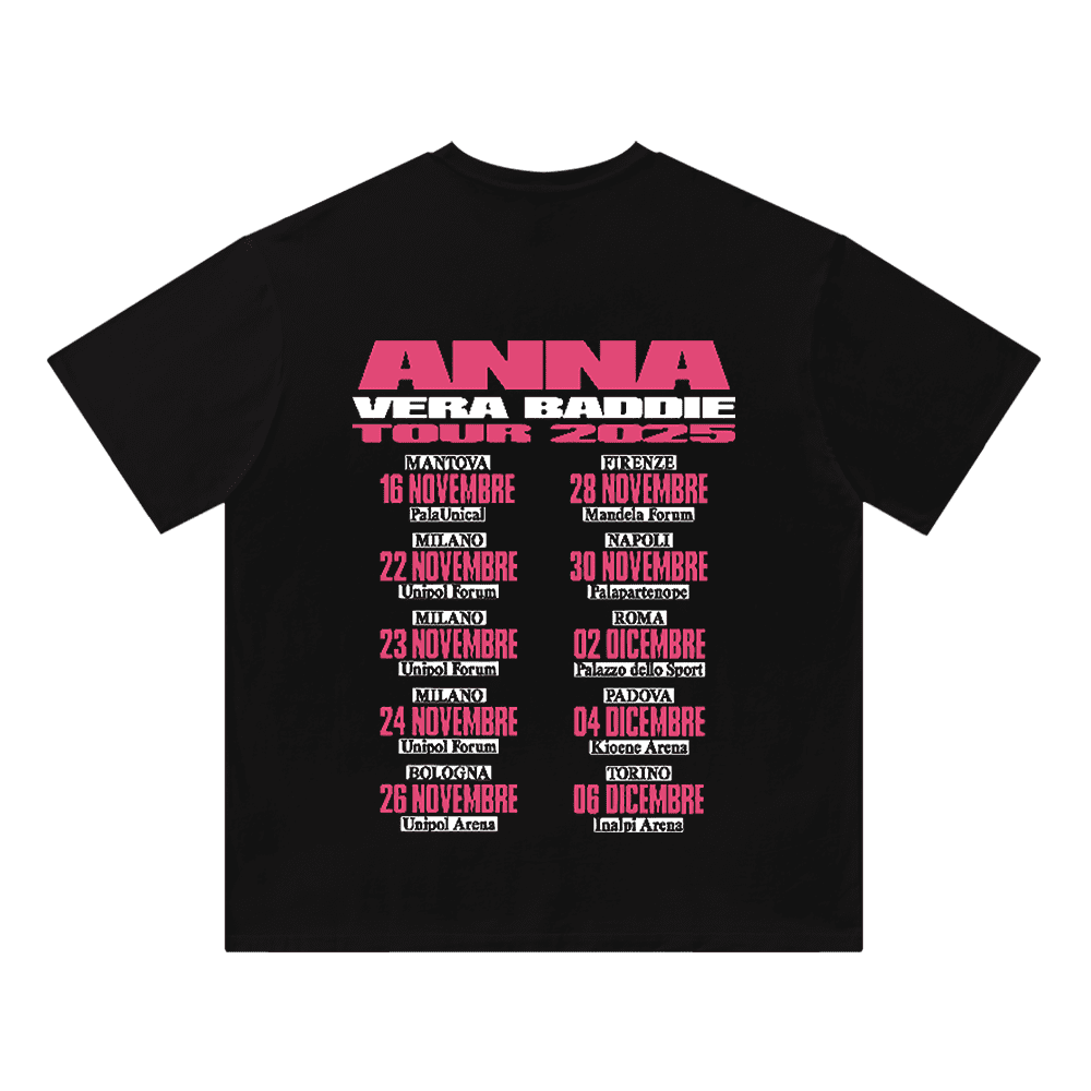 Anna Pepe Vera Baddie Tour 2025 Merch Cotton T-Shirt - Walmart.com