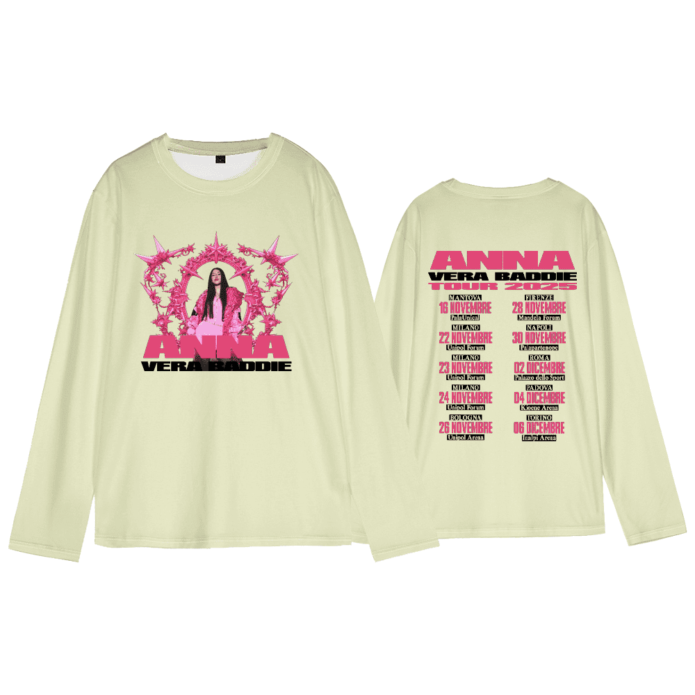 Anna Pepe Vera Baddie Tour 2025 Merch Long-Sleeved Tee Shirt Man/Woman ...