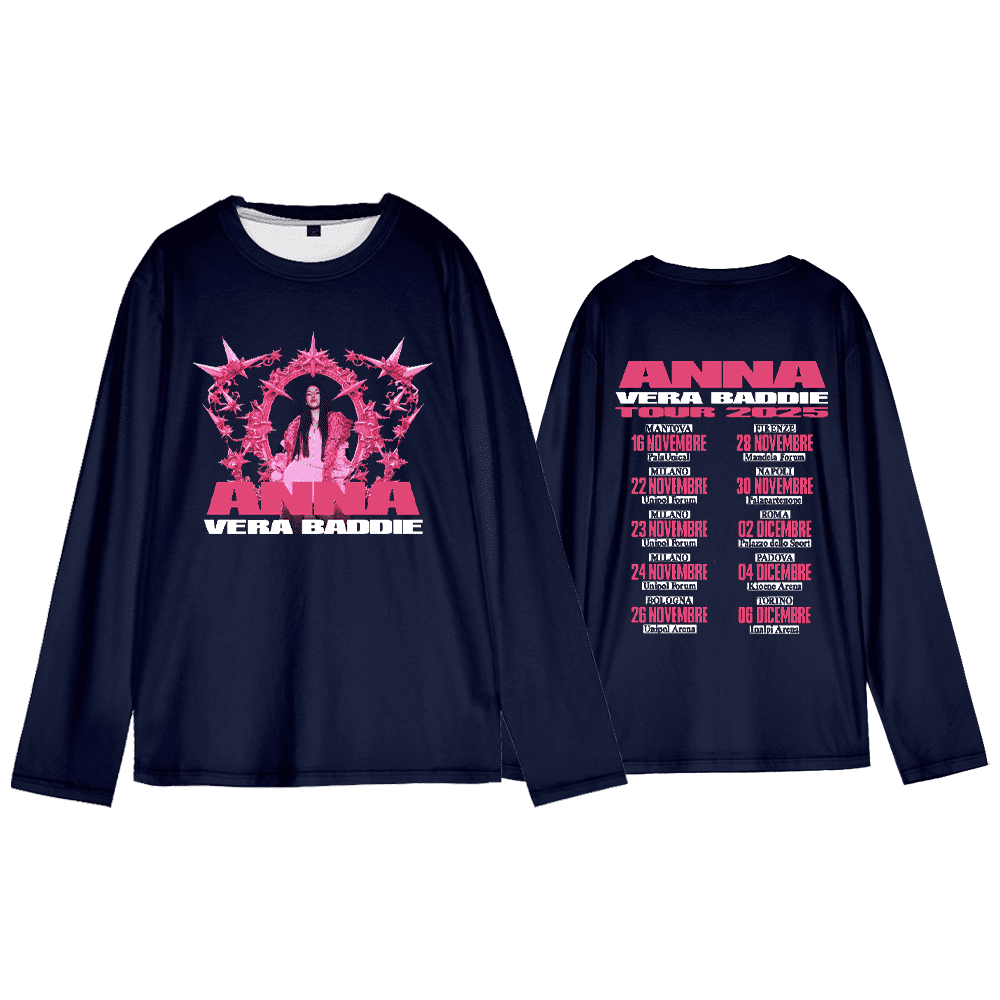 Anna Pepe Vera Baddie Tour 2025 Merch Long-Sleeved Tee Shirt Man/Woman ...
