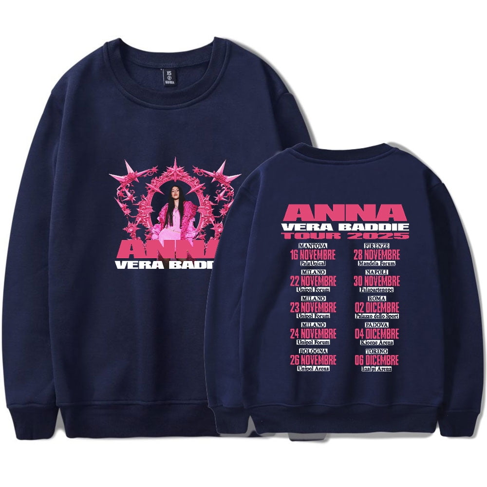 Anna Pepe Vera Baddie Tour 2025 Merch Sweatshirt Long-Sleeved Pullover ...