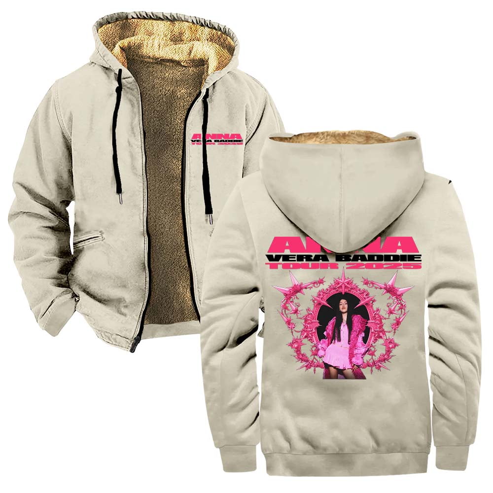 Anna Pepe Vera Baddie Tour 2025 Zipper Hoodies Women Men Jacket Parkas Long Sleeve Fashion ...