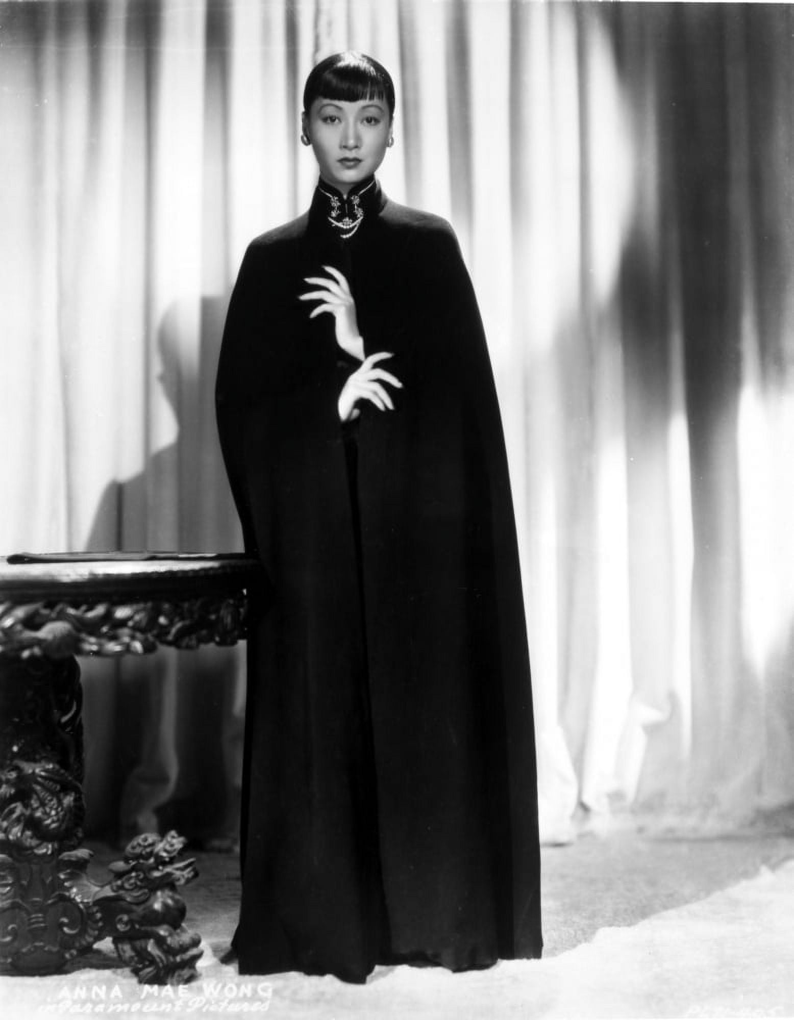 Anna Wong wearing a Long Black Dress Photo Print (24 x 30) - Walmart.com
