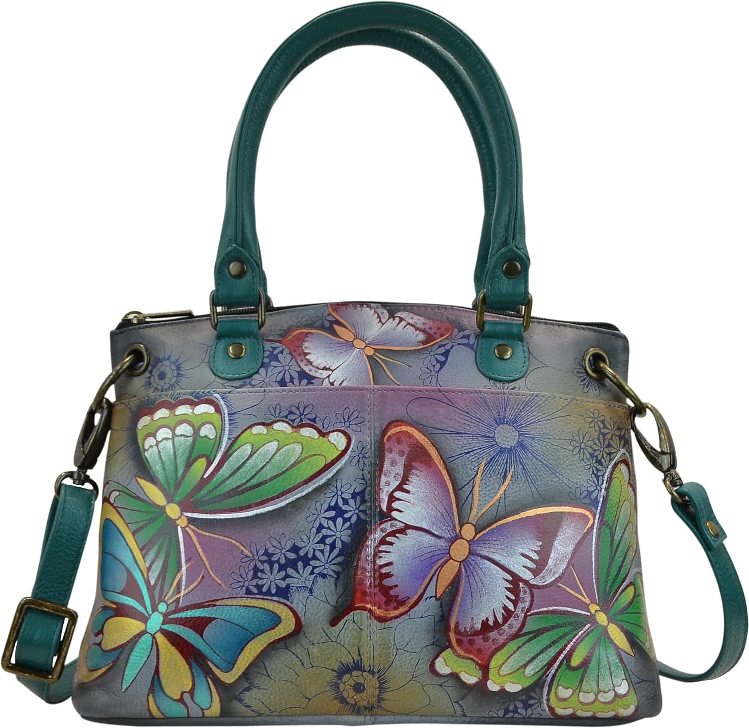 Anna by Anuschka Hand Painted Women’s Genuine Leather Small Satchel ...