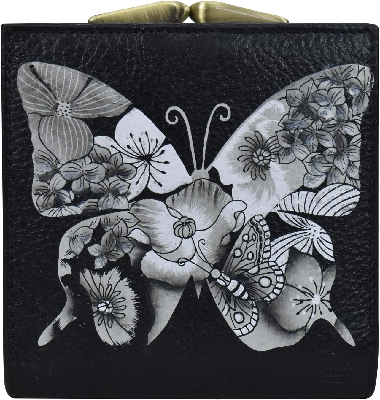 Anna by Anuschka Hand Painted Women’s Genuine Leather Two fold wallet w ...