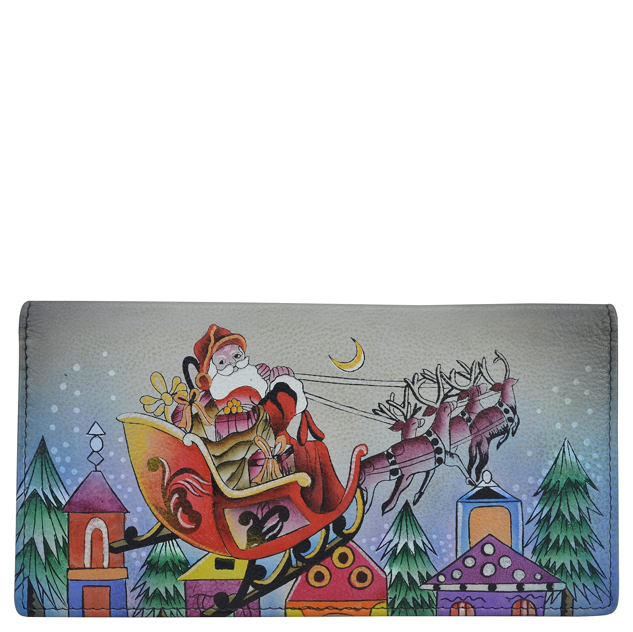 Anna by Anuschka Women's Hand-Painted Genuine Leather Clutch Wallet ...