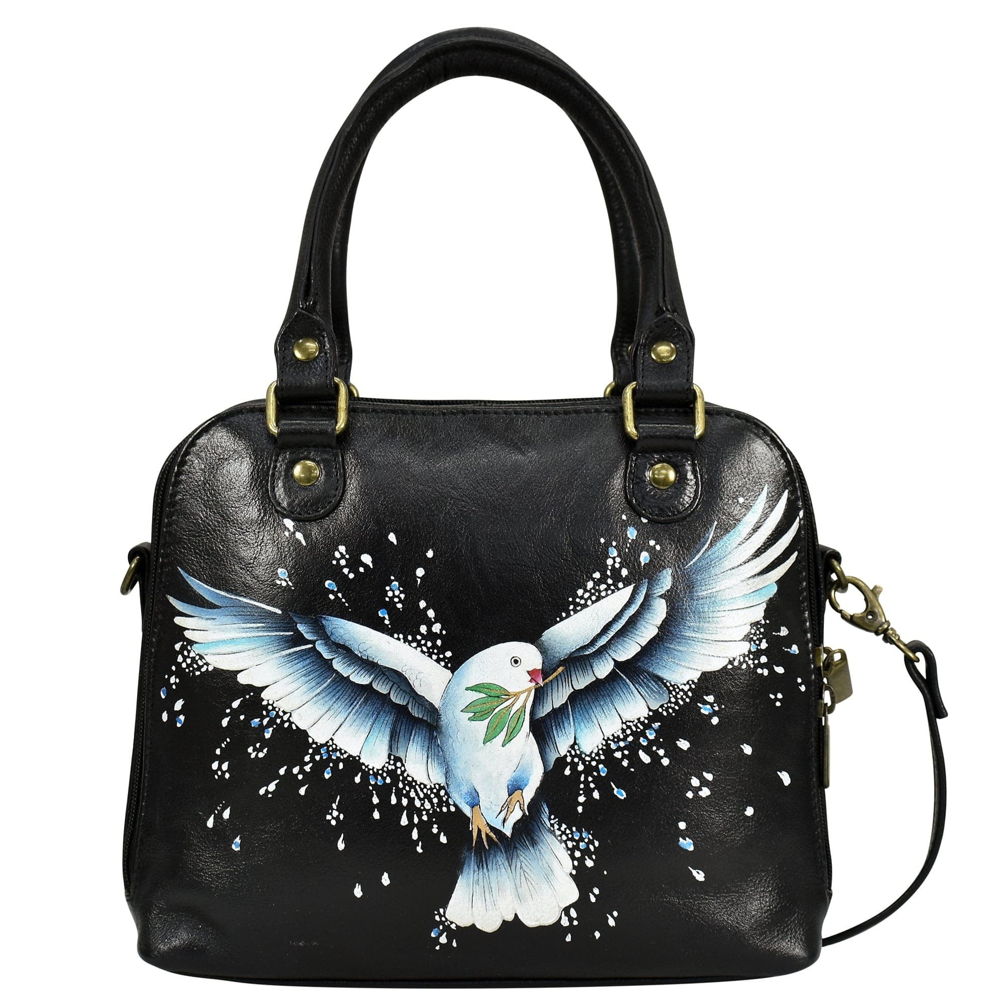 Anna by Anuschka Women's Hand-Painted Genuine Leather Double Zip ...