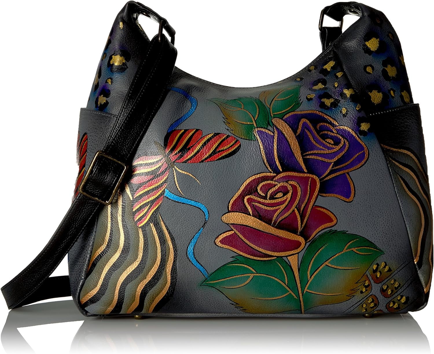 Anna by Anuschka Women’s Hand Painted Genuine Leather Large Multi ...
