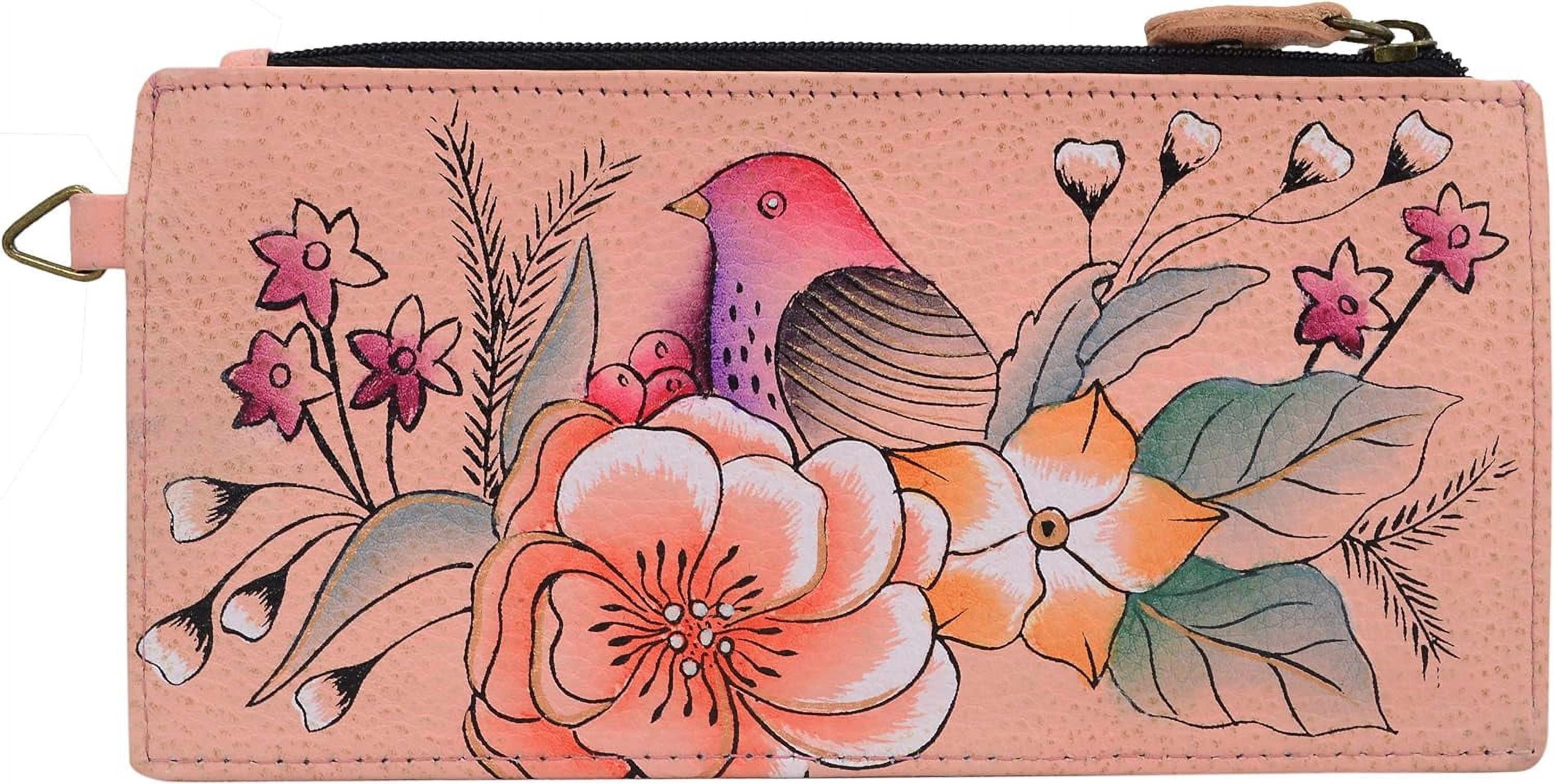 Anna by Anuschka Women's Hand Painted Genuine Leather Organizer Wallet ...