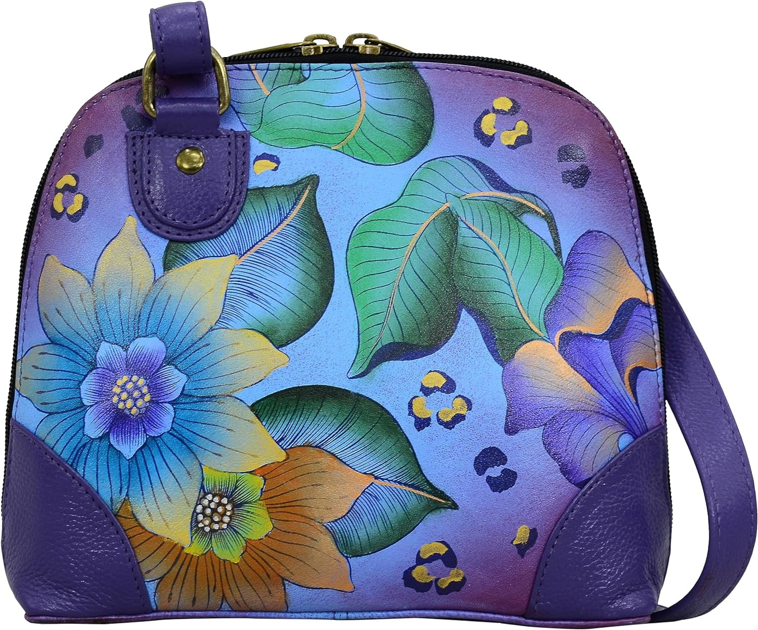 Anna by Anuschka Women's Hand Painted Genuine Leather Small Multi ...