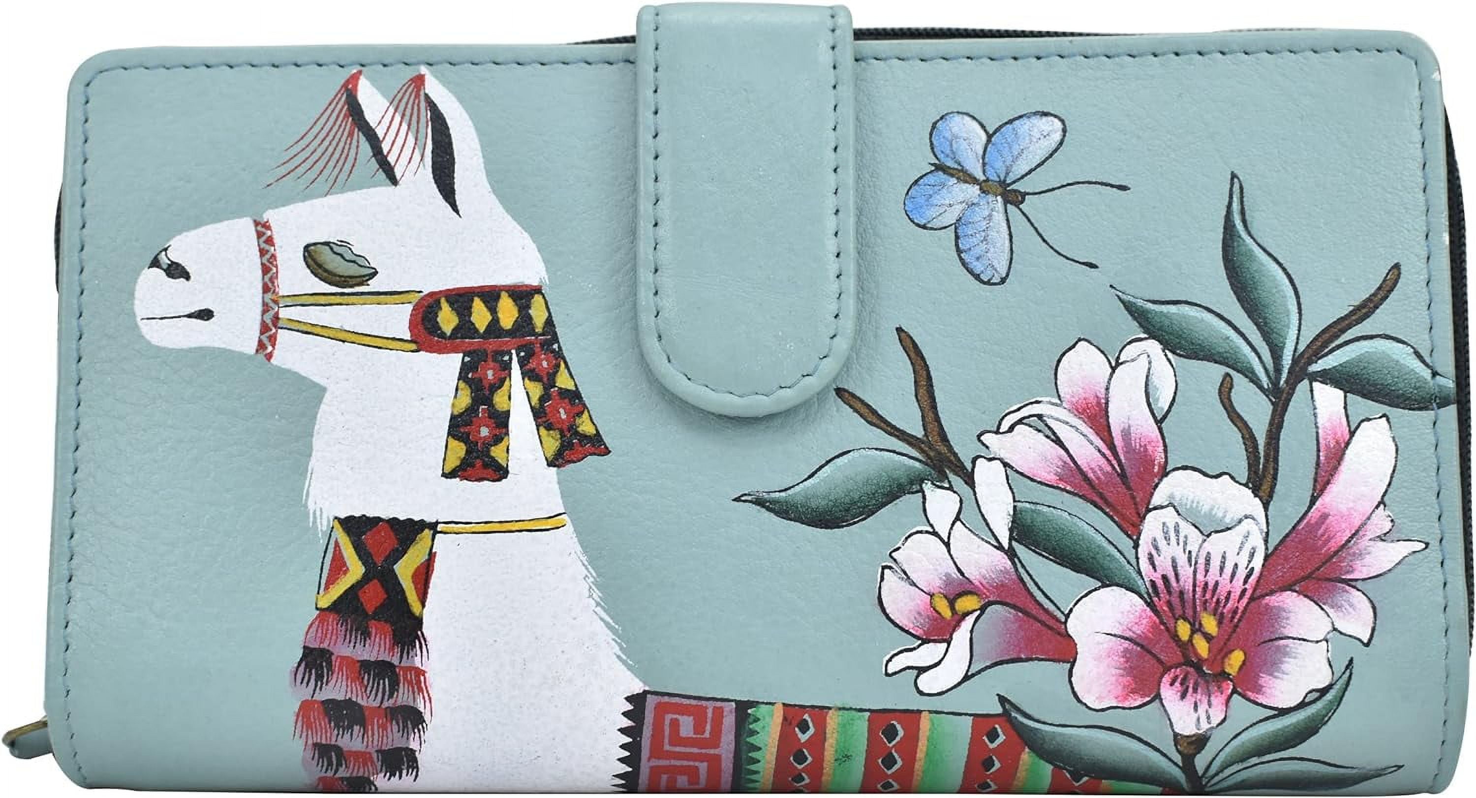 Anna by Anuschka Women's Hand Painted Genuine Leather Two Fold Wallet ...