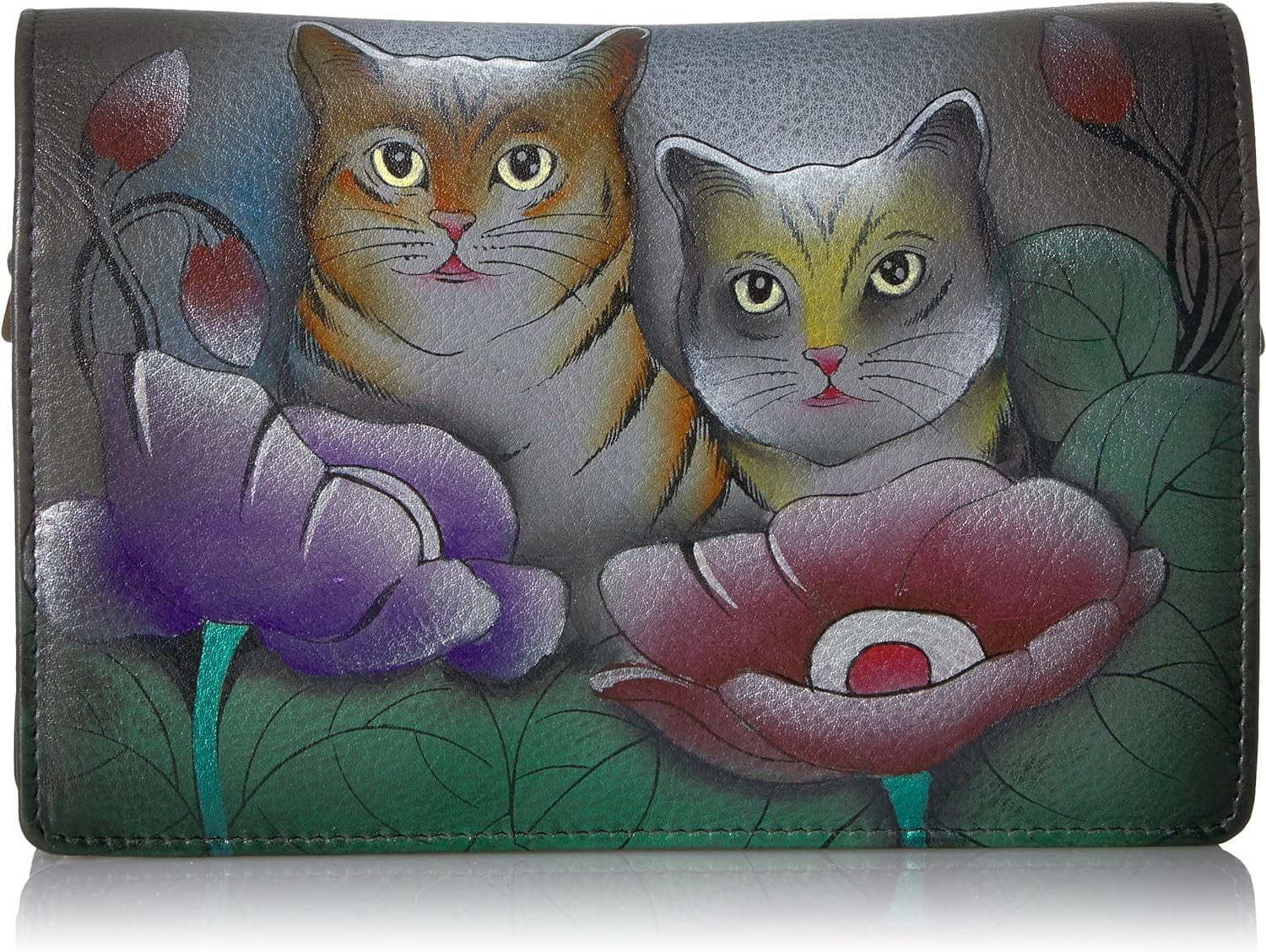 Anna by Anuschka Women’s Hand-Painted Genuine Leather Two Fold Wallet ...