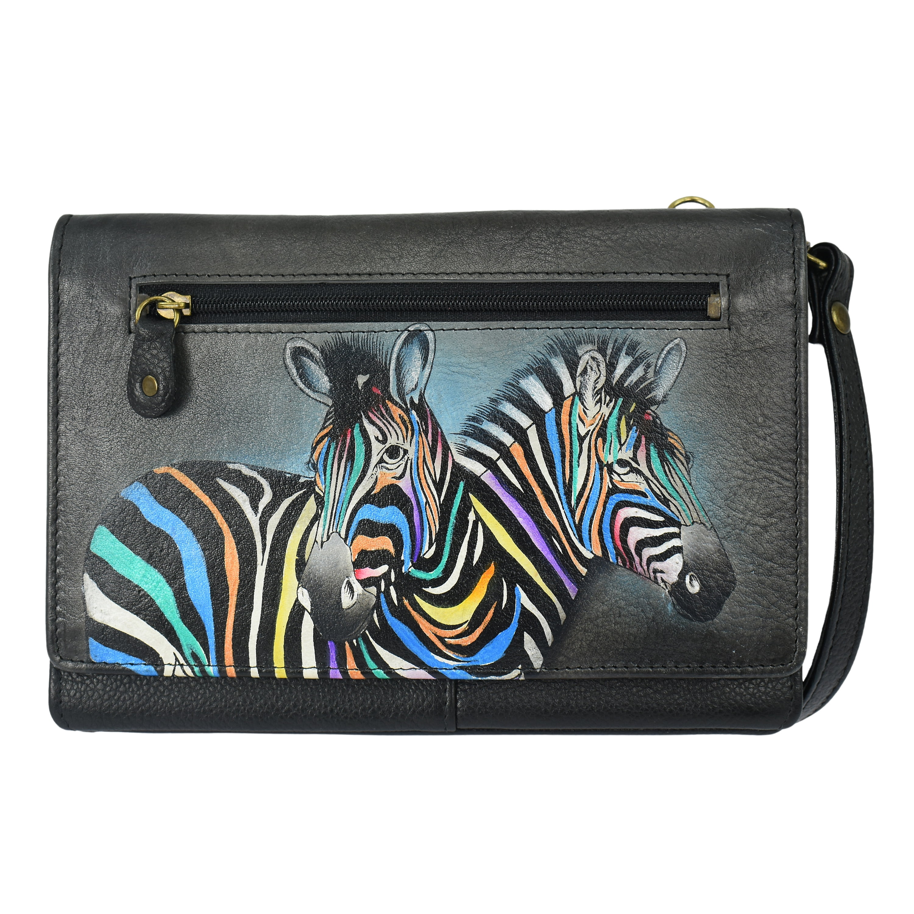 Anna by Anuschka Women’s Original Leather Hand-Painted Organizer Wallet ...