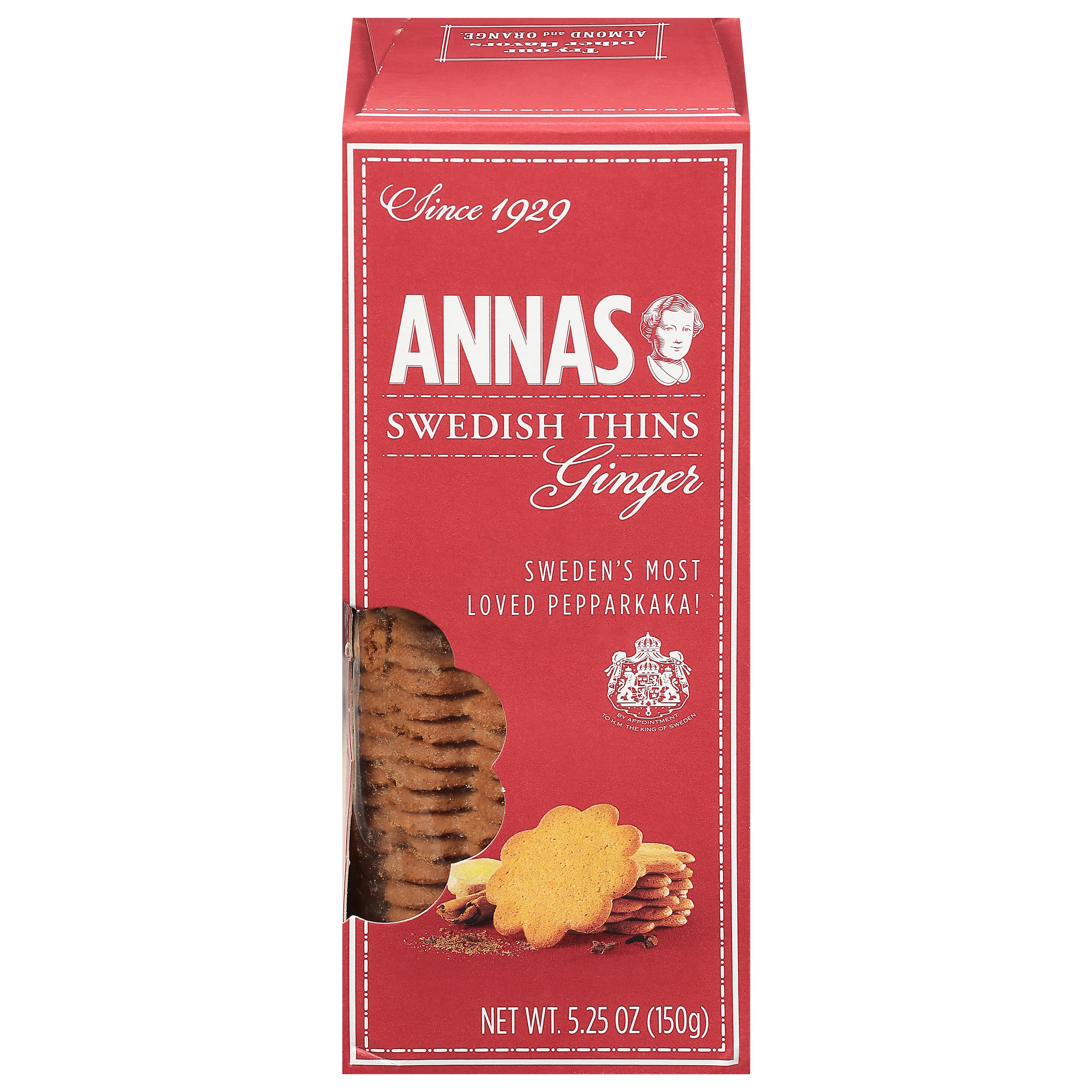 Anna's Cookie Thins Ginger 5.25 oz (Pack Of 12) - Walmart.com