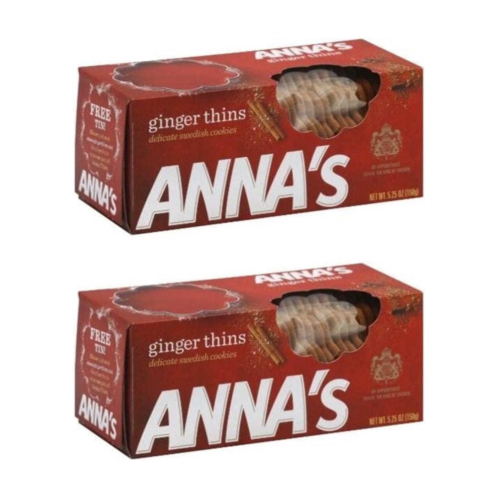 Anna's Ginger Thins All Natural Swedish Cookies 5.25oz (2 Pack ...