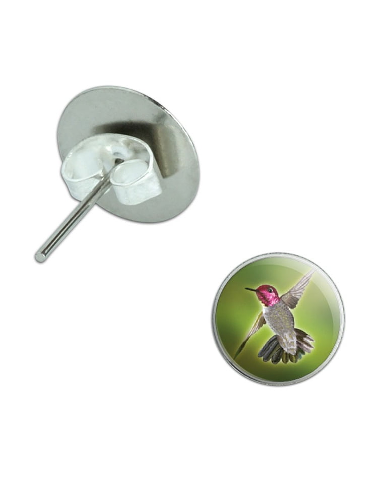 Anna's Hummingbird - Bird Pierced Stud Earrings - Walmart.com