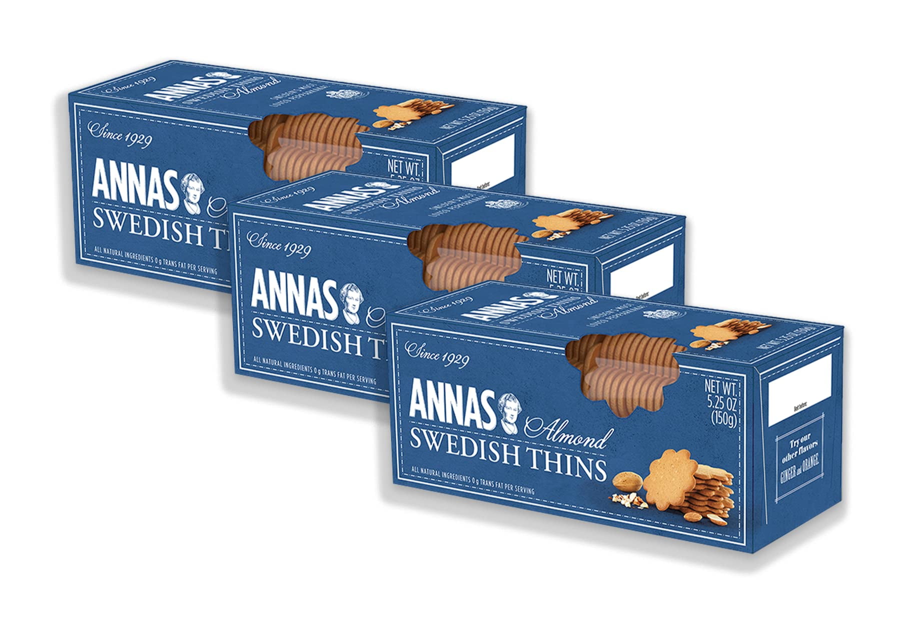 Anna's Swedish Thins Almond MMF7 -- 5.25 oz (Pack of 3) - Walmart.com