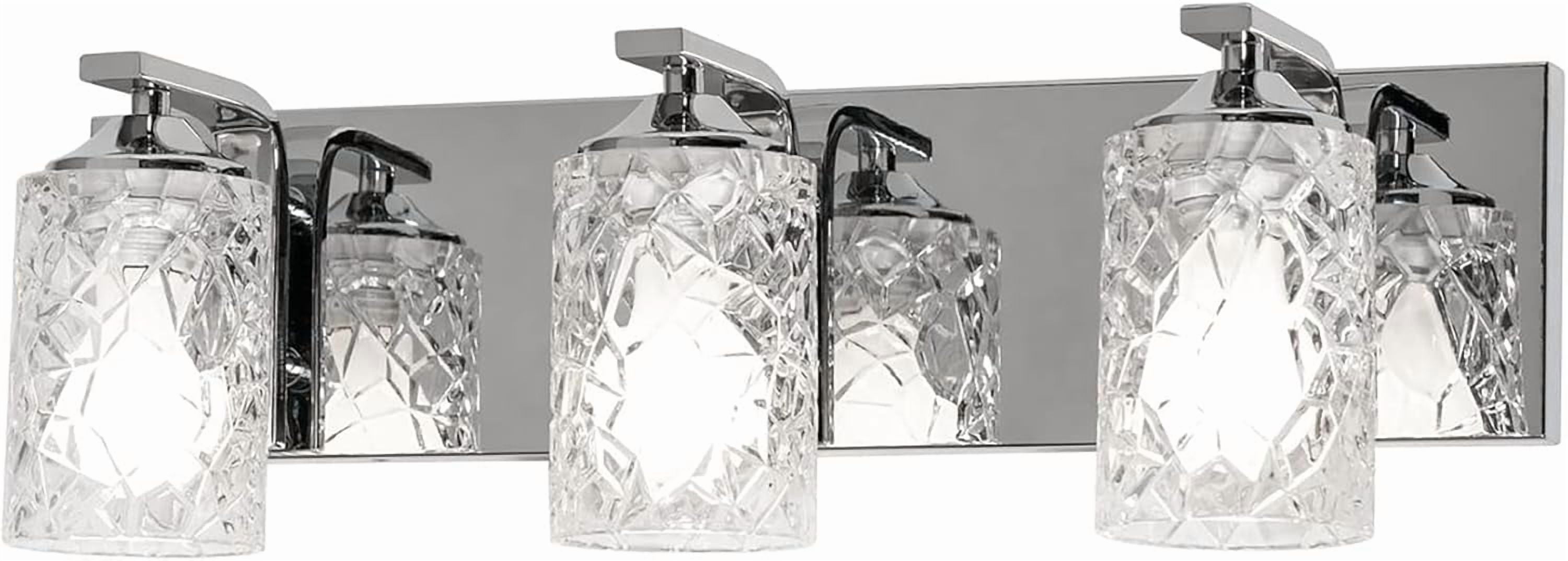 Annabel - 3-Light Vanity - Polished Chrome Finish - Clear Glass ...