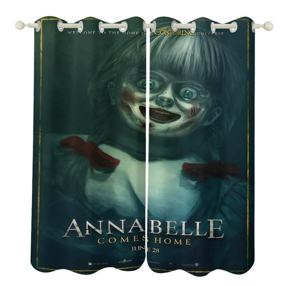 Annabelle Curtains Perforated Halloween Pattern Window Blackout Drapes ...