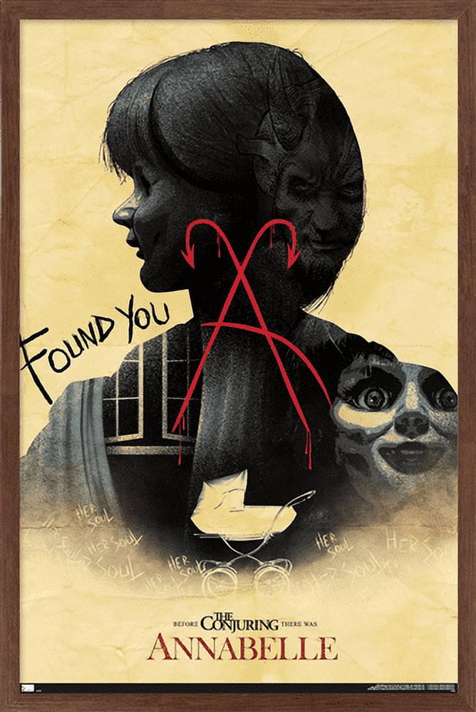 Annabelle - Found You Wall Poster, 22.375" x 34", Framed - Walmart.com