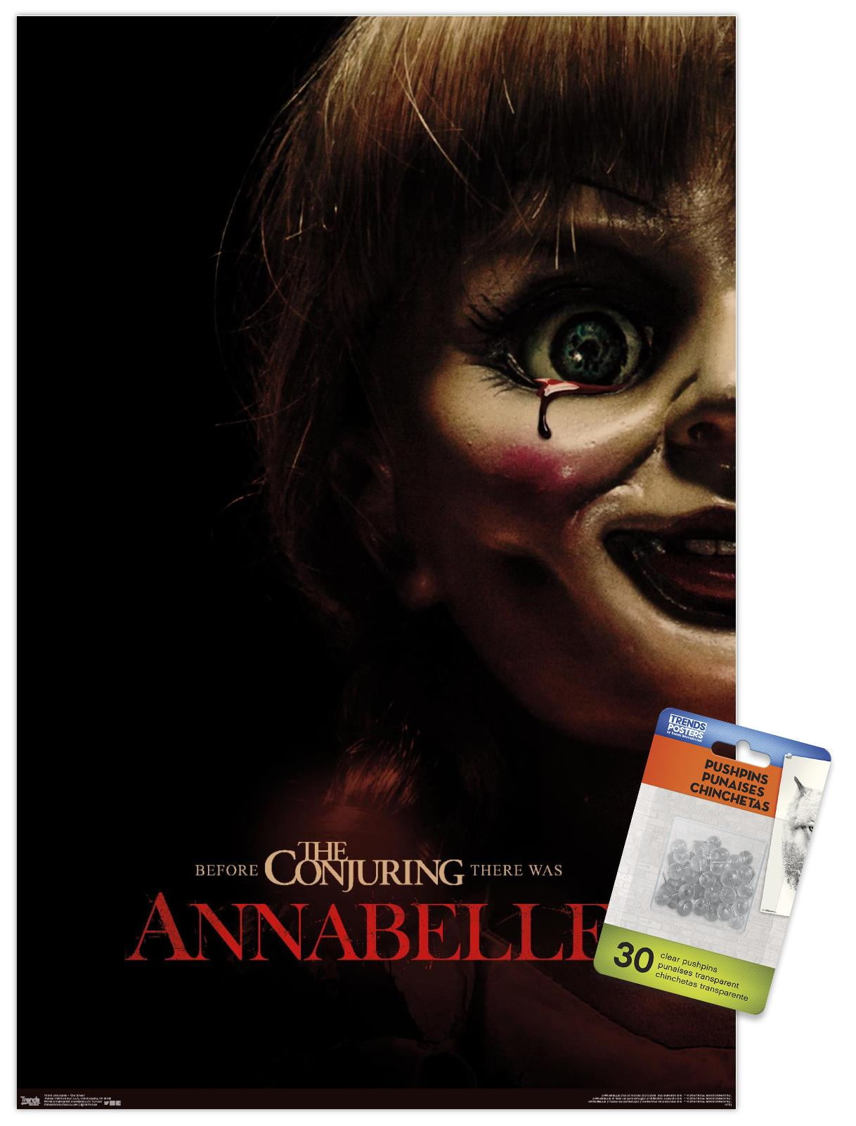 Annabelle - One Sheet Wall Poster with Pushpins, 14.725" x 22.375 ...