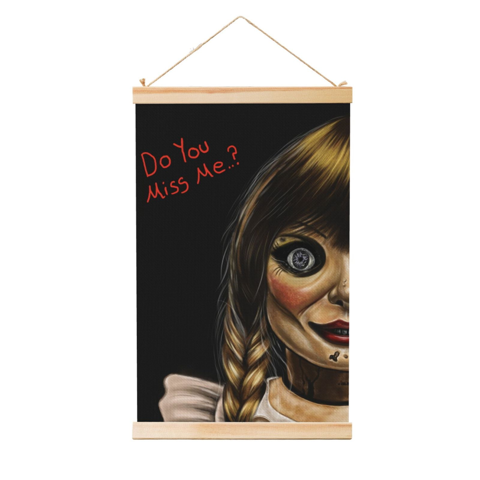 Annabelle Poster Canvas Wooden Shaft Hanging Poster Home Decor ...