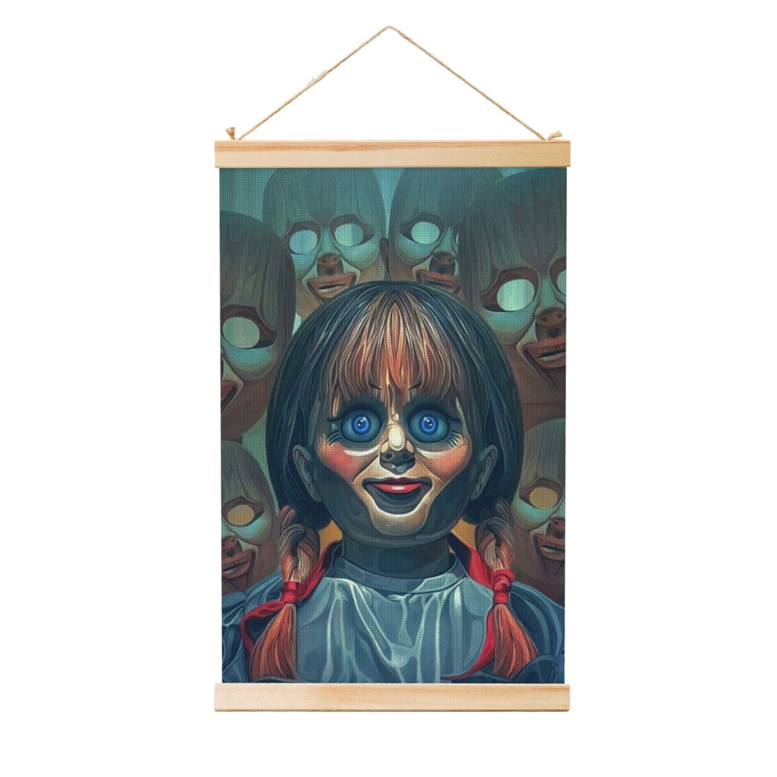 Annabelle Poster Canvas Wooden Shaft Hanging Poster Home Decor ...