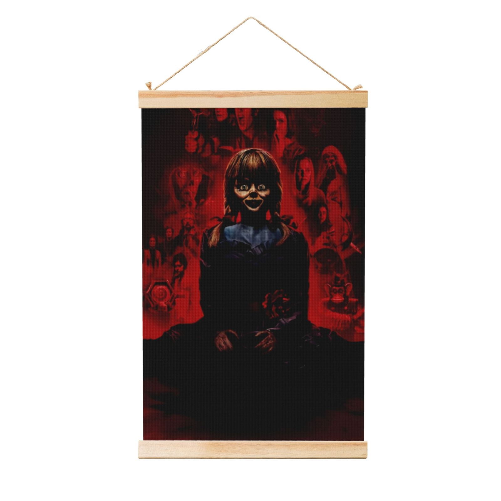 Annabelle Poster Canvas Wooden Shaft Hanging Poster Home Decor ...