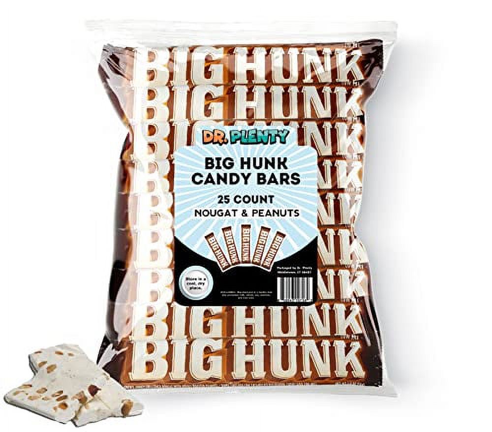 Annabelle's Big Hunk Candy Bars, 1.8oz Bar (25 Pack) - Full-Size Old ...