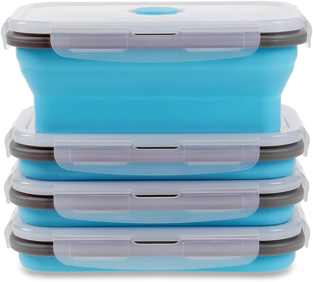 Annaklin Collapsible Food Storage Containers with Airtight Lid & Vent ...