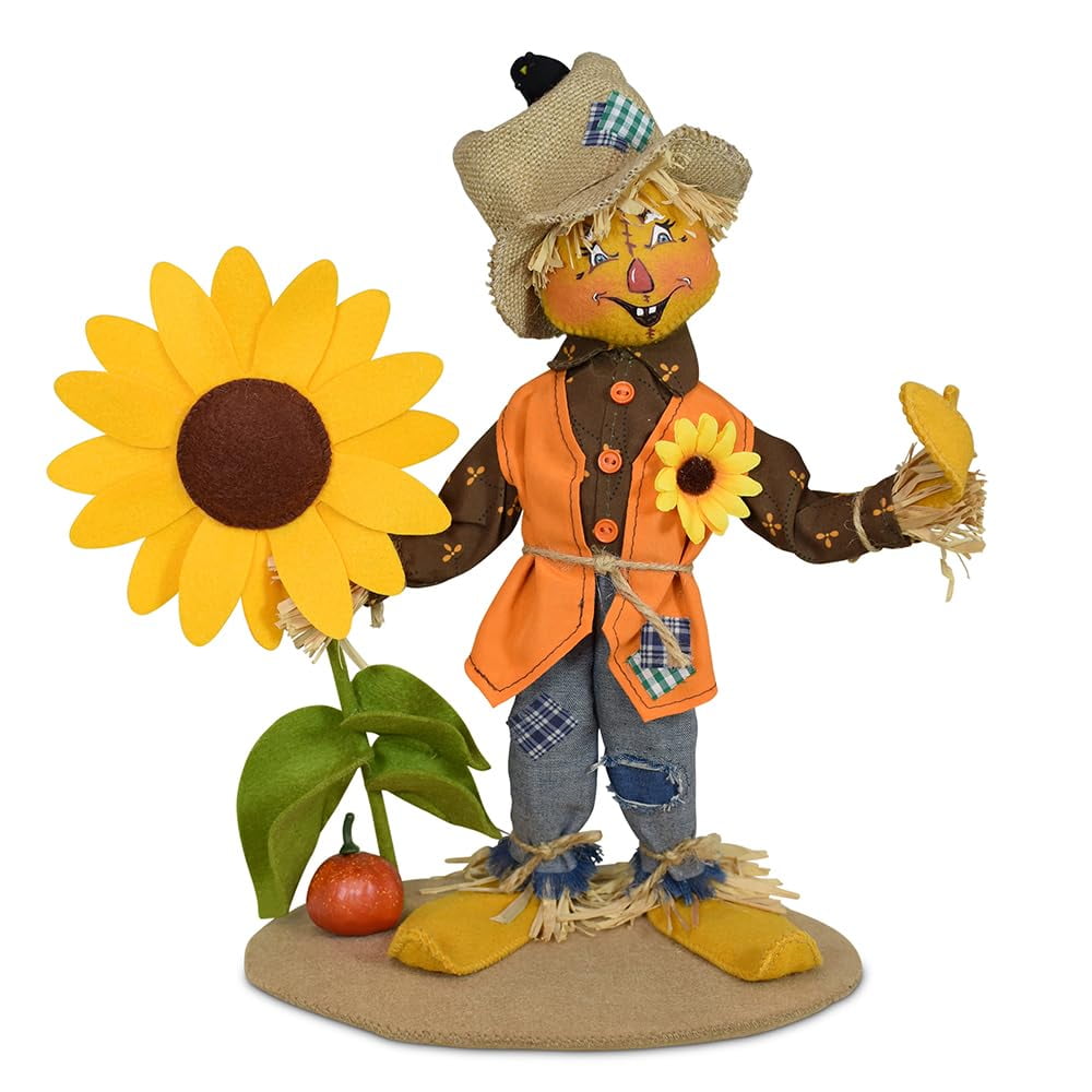 Annalee Scarecrow with Sunflower, 12in Collectible Figurine - Walmart.com