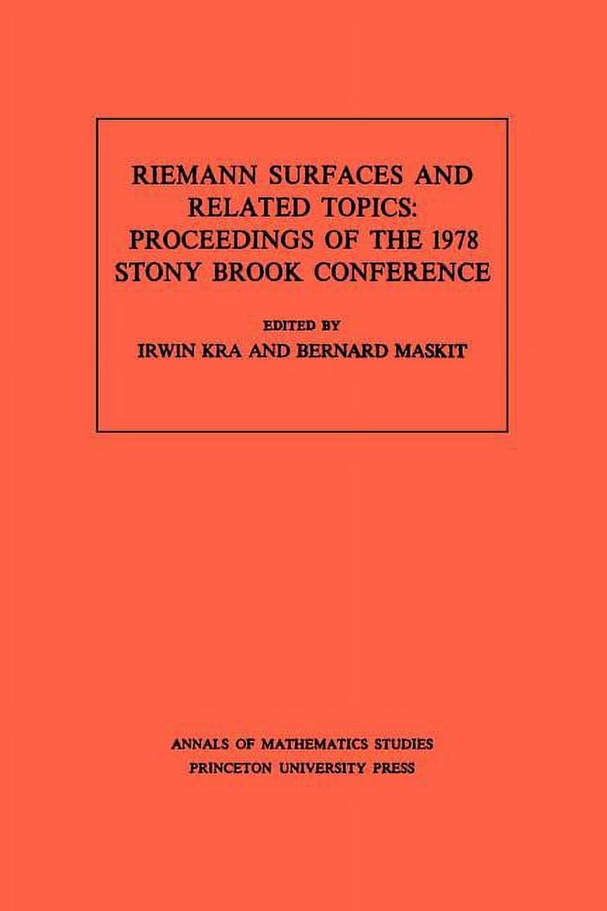 Annals of Mathematics Studies Riemann Surfaces and Related Topics (Am ...