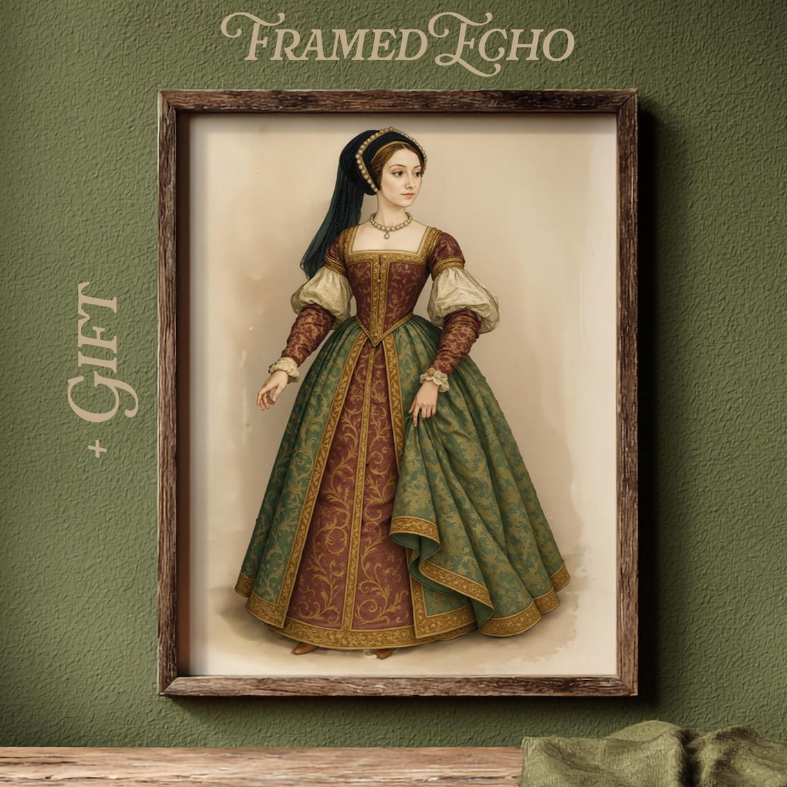 Anne Boleyn Portrait Print Renaissance Tudor Art, Unframed Canvas ...