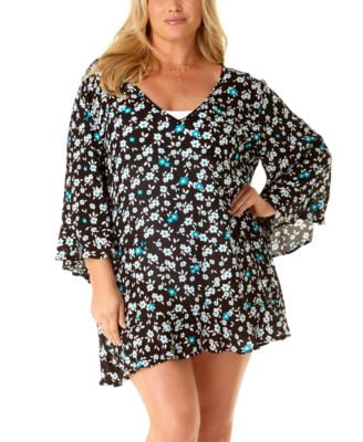 Anne Cole Womens Plus Size Swim Cover Up Bathing Suit Coverup 18W/20W ...
