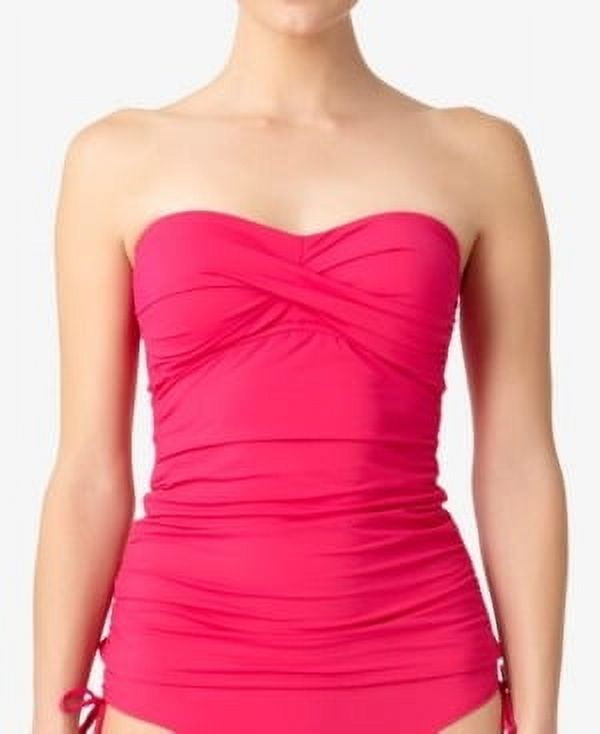 Anne Cole BERRY Twist-Front Ruched Tankini Swim Top, US Large - Walmart.com