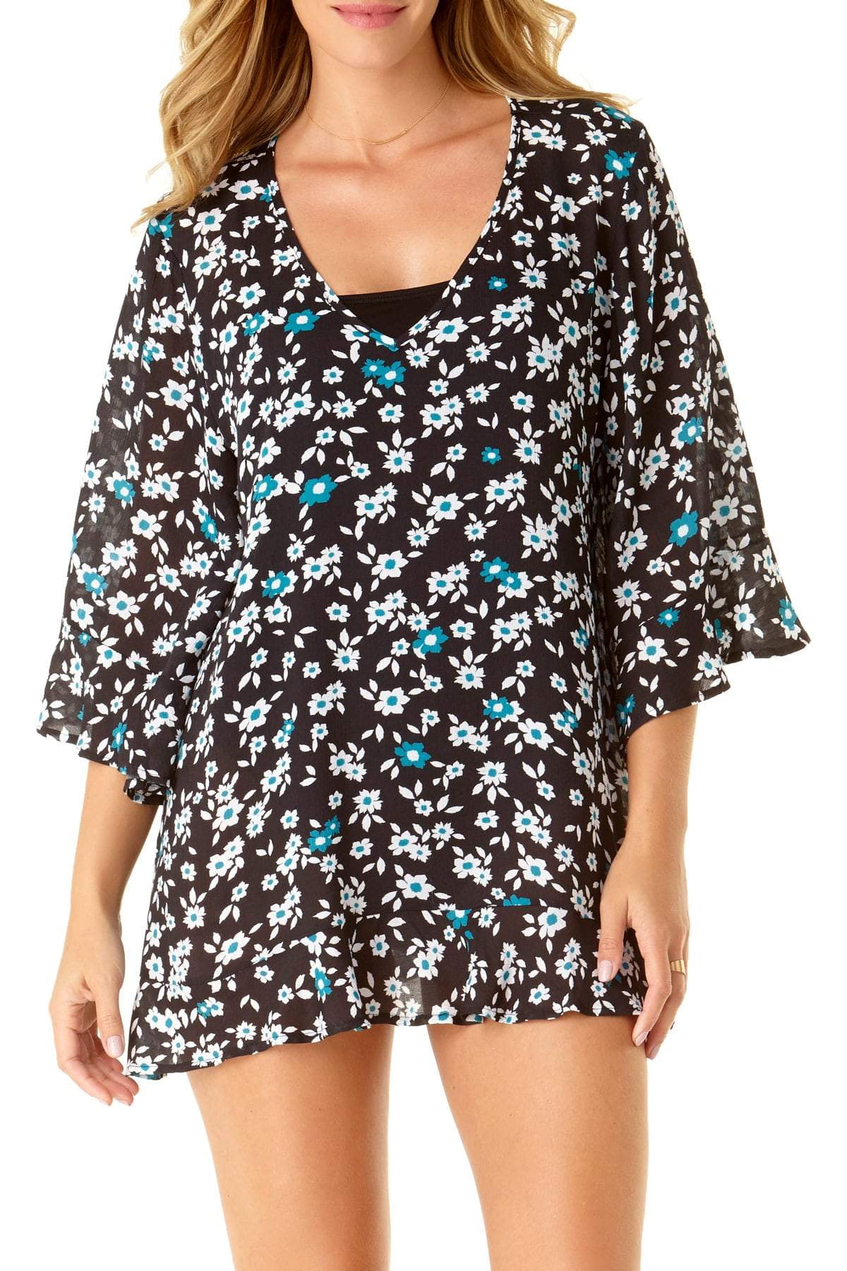 Anne Cole Flounce Tunic Cover Up - Walmart.com