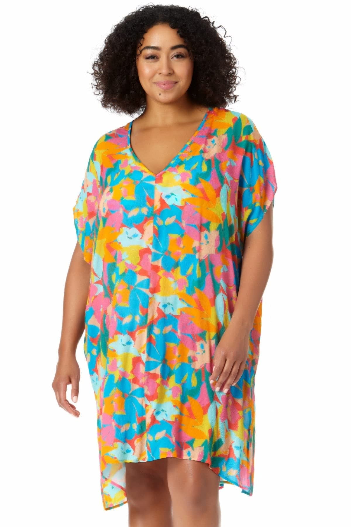 Anne Cole Plus Size Easy Tunic Multi 22-24 - Walmart.com