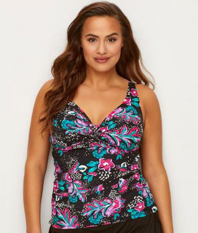 Anne Cole Signature Plus Size Thats A Wrap Tankini Top