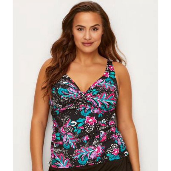 Anne Cole Signature Plus Size That's A Wrap Underwire Tankini Top ...