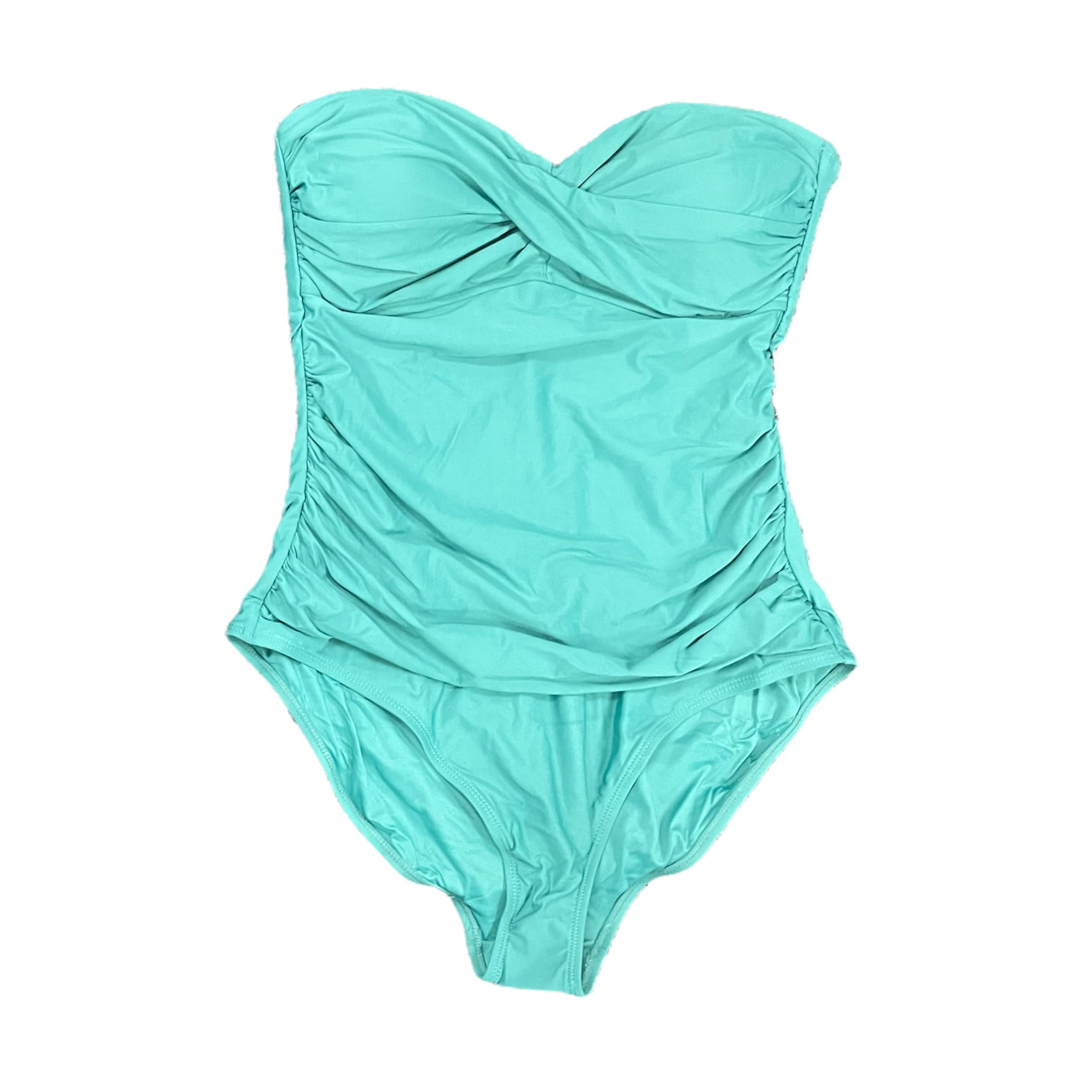 Anne Cole Twist Front Shirred with Removable Straps One Piece (Ocean ...