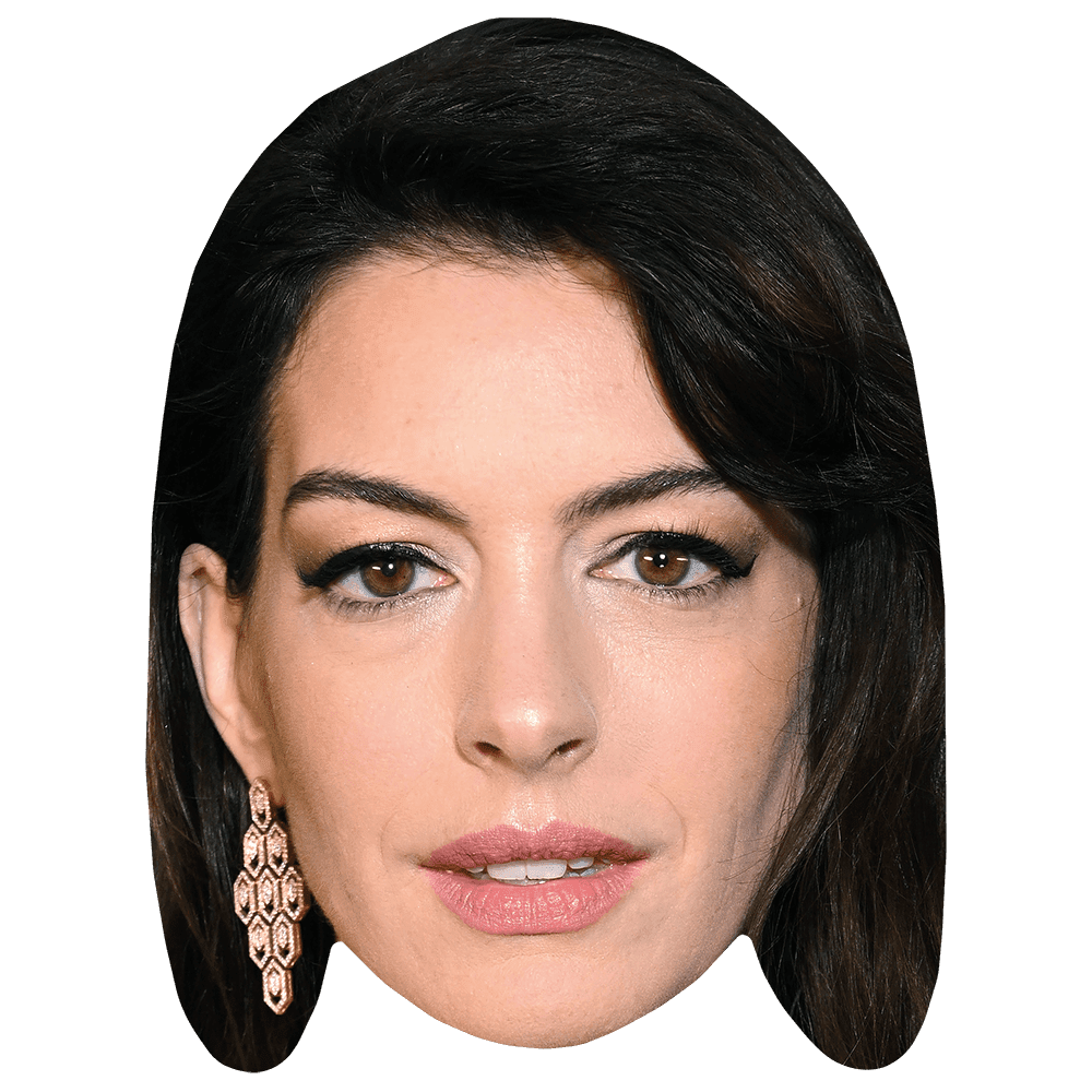 Anne Hathaway (Earring) Celebrity Mask, Flat Card Face, Fancy Dress ...
